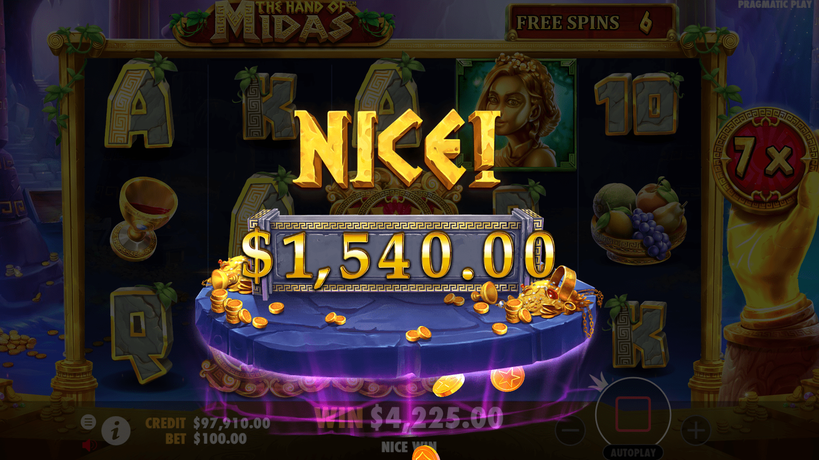 Play The Hand of Midas slot for free on Social Tournaments