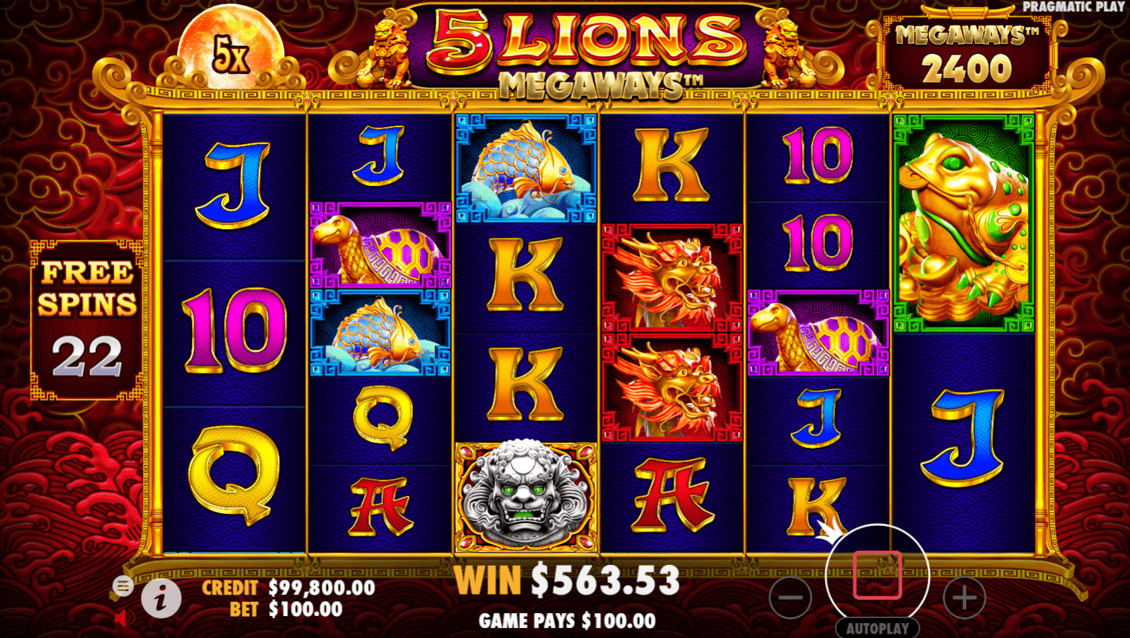 Bermain Slot 5 Lions Megaways - Social Tournaments