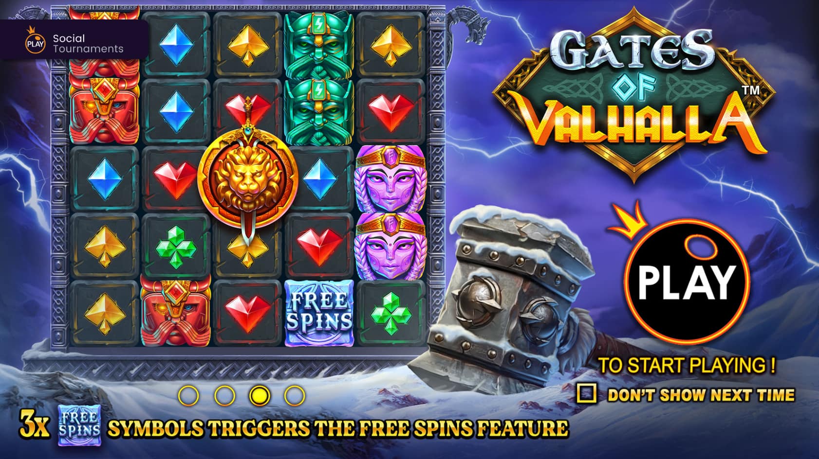 Play the Gates of Valhalla Slot for free at Social Tournaments